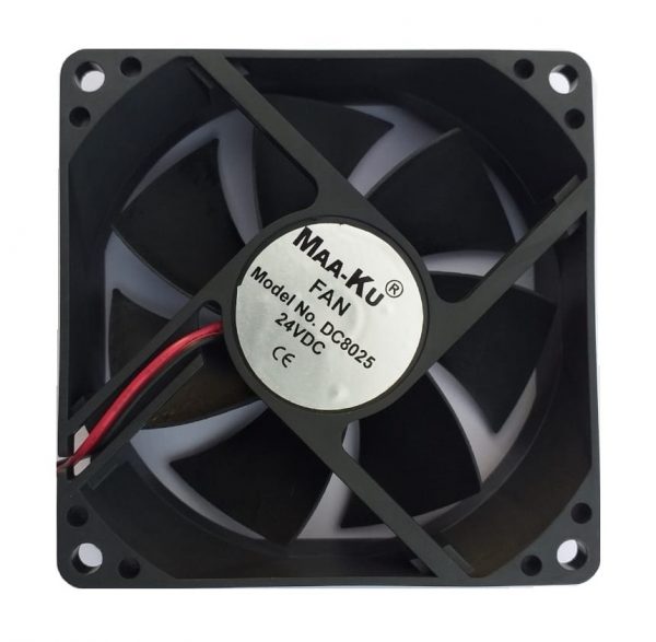 MAA-KU DC8025-24v Axial Case Cooling Fan Square-80mm Thick-25mm 24 volt ...